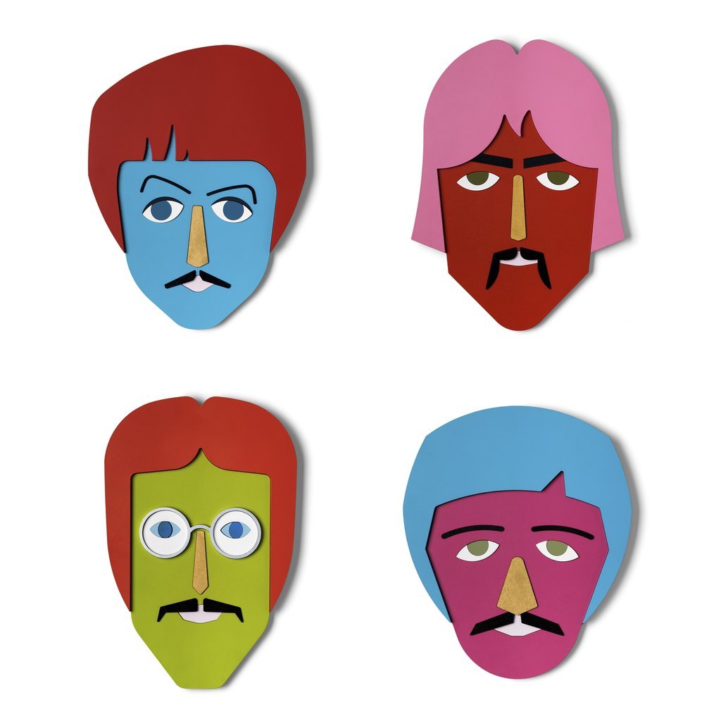 Wood Colorful The Beatles Wall Art & The Beatles Wall Decor – The Sweet ...
