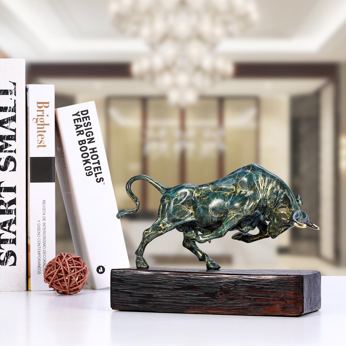 Black Rampant Bull Statue with Pure Copper – The Sweet Home Make